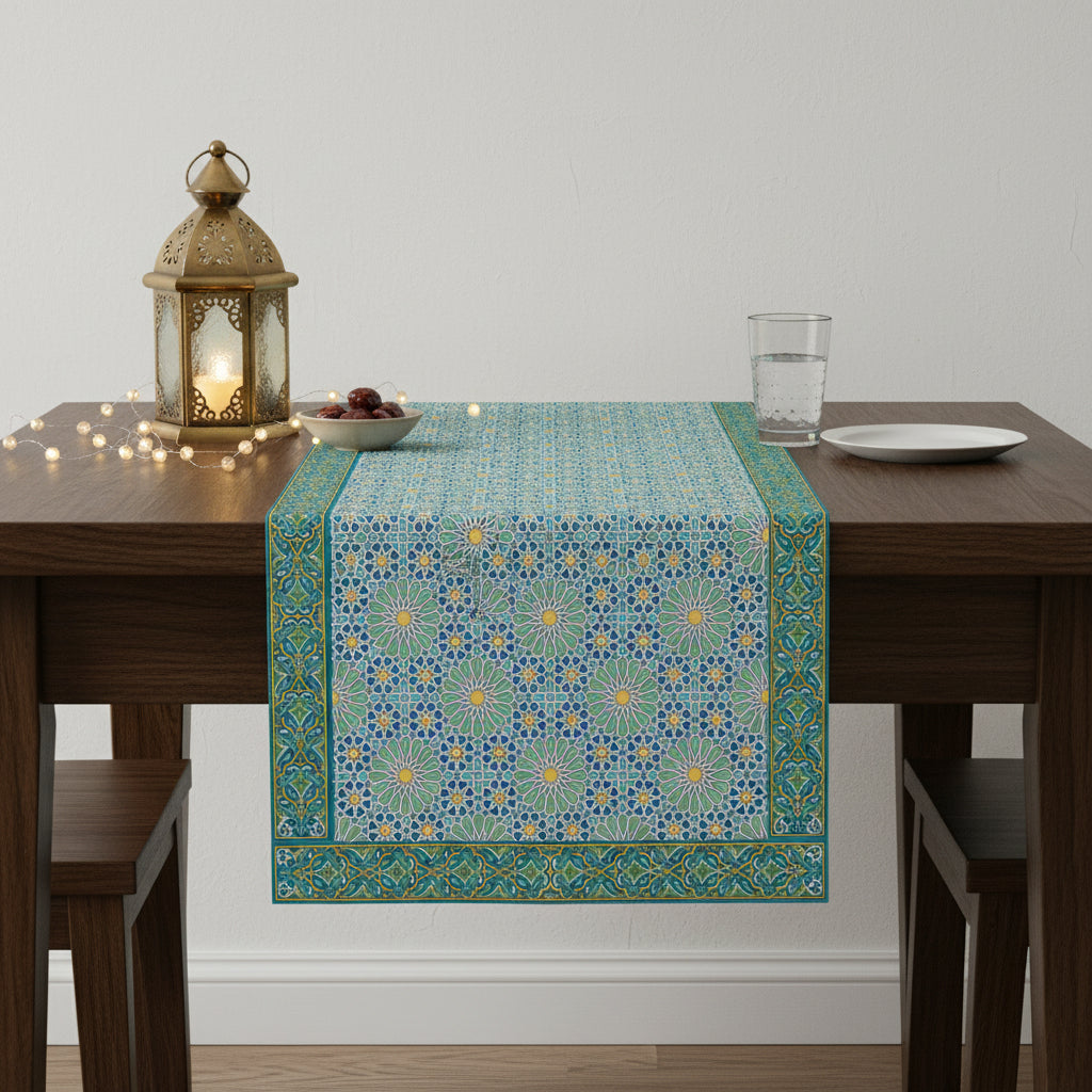 Turkish Ottoman Bursa Inspiration Hessian Table Runner
