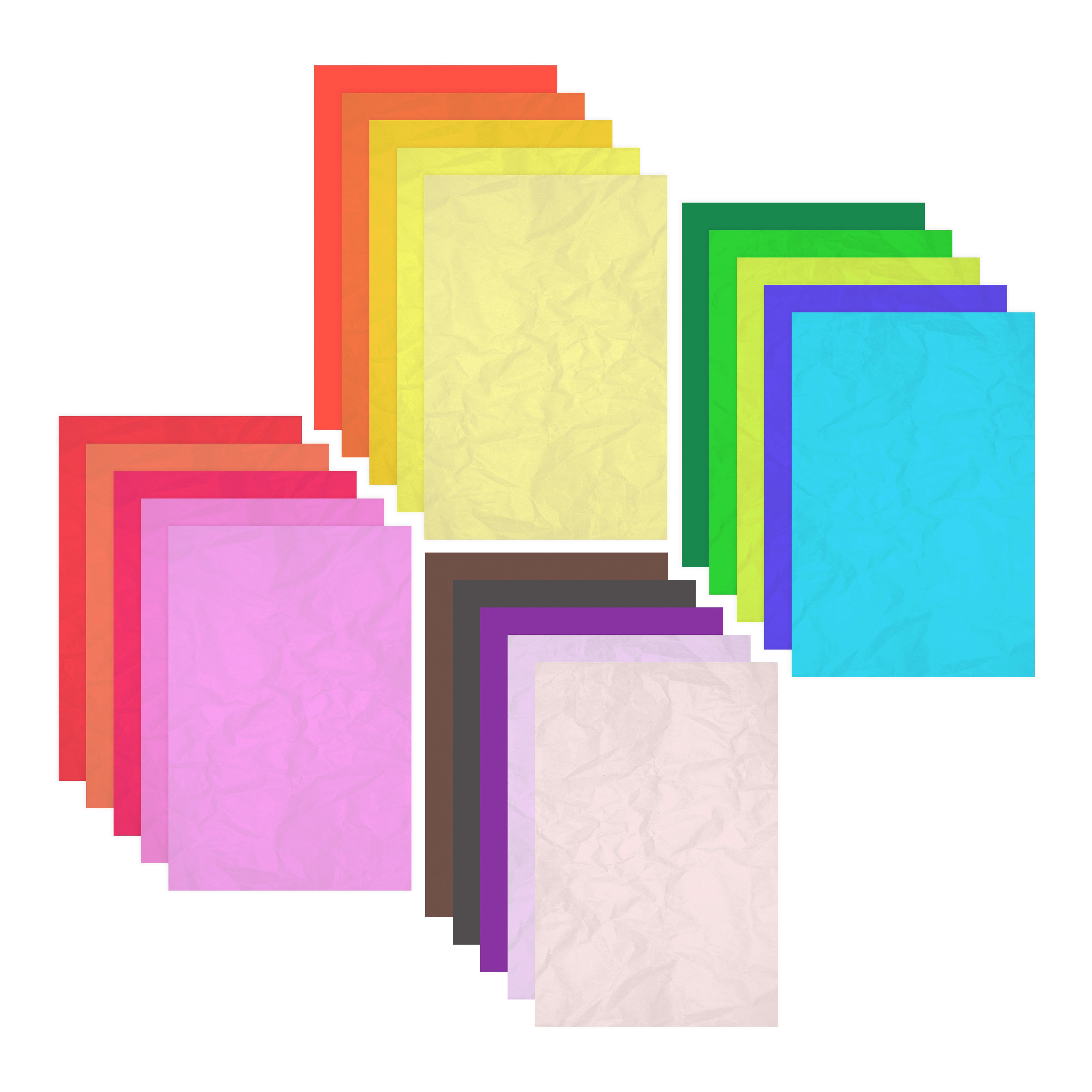 40 Sheets of Coated Multicolour Tissue Paper - 75 x 50cm