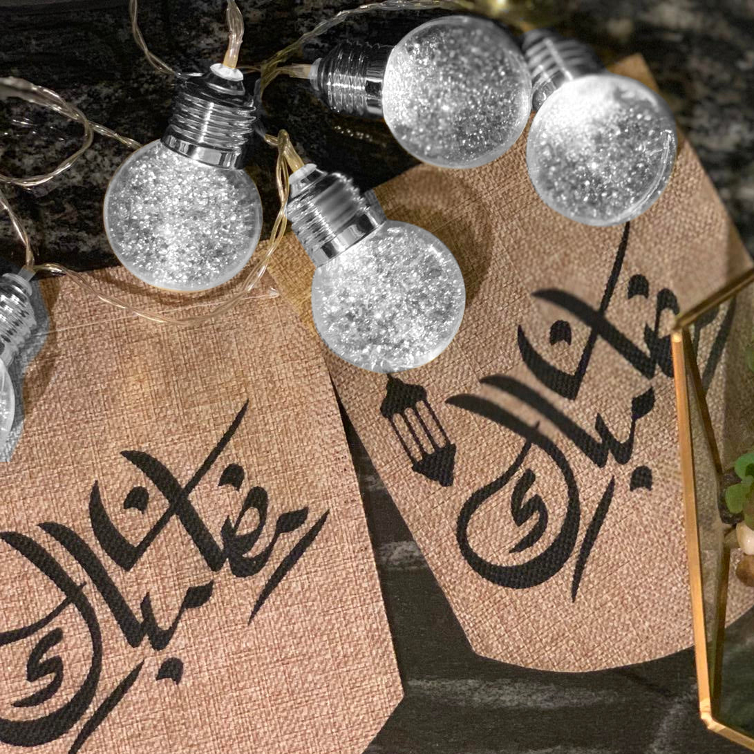 10 Silver Glitter Bulb Battery Operated LED Lights - 165cm